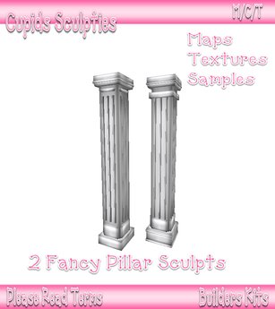 Second Life Marketplace - *Cupids* 3D Sculpt 2 Fancy Pillars